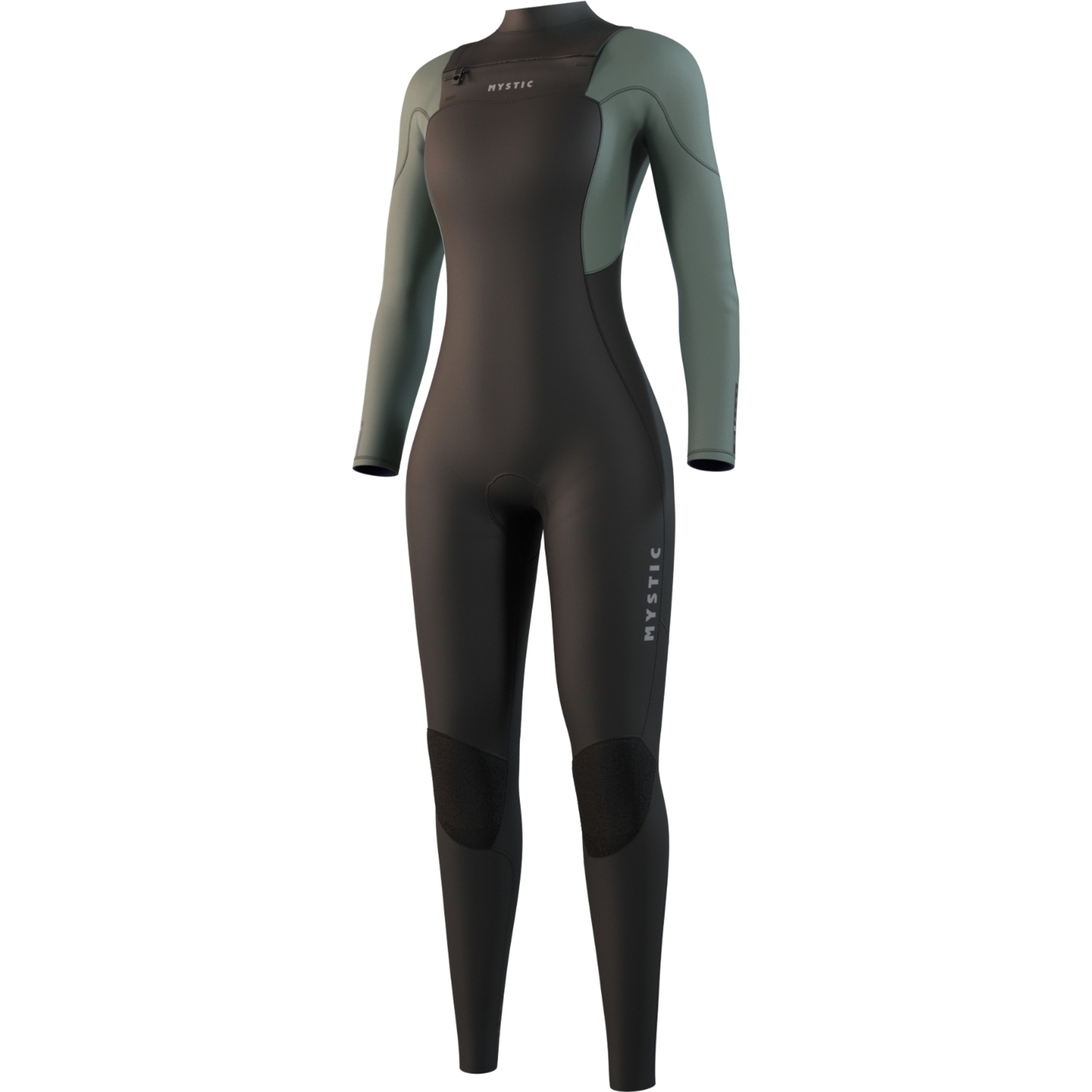 2025 Mystic Womens Star 3/2mm Chest Zip Wetsuit 35000 250052 - Dark Olive | Wetsuit Outlet